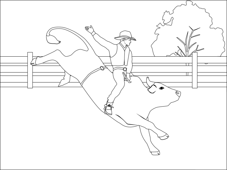 Rodeo coloring page - ColouringPages