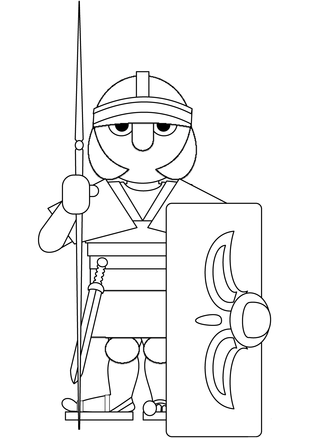 Roman Legionary coloring page - ColouringPages