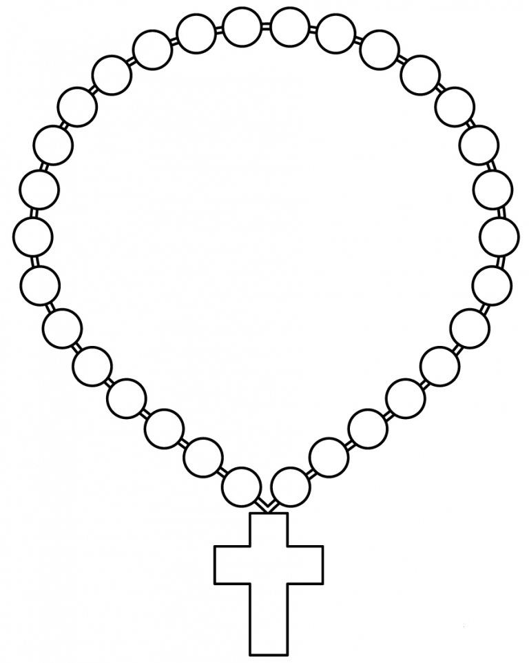Rosary coloring page - ColouringPages