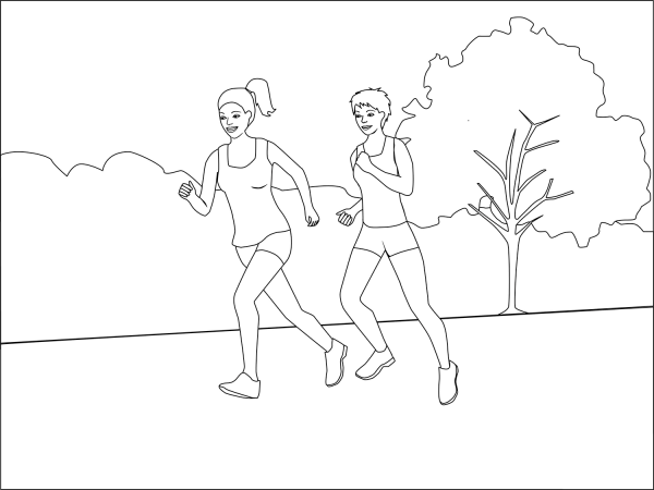 Runner coloring page - ColouringPages