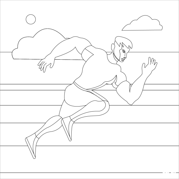 Runner coloring page - ColouringPages