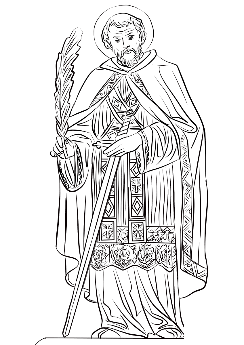 Saint Valentine coloring page - ColouringPages