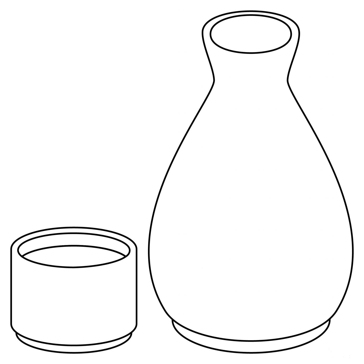 Sake coloring page - ColouringPages