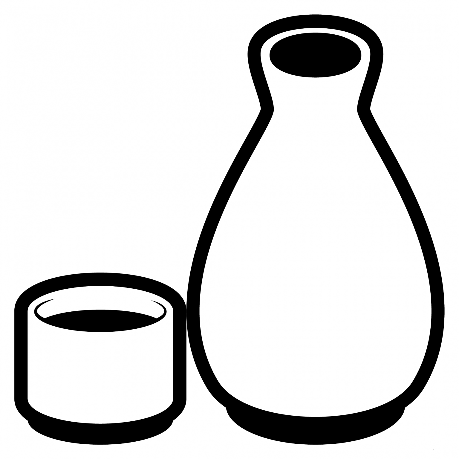 Sake Emoji coloring page - ColouringPages