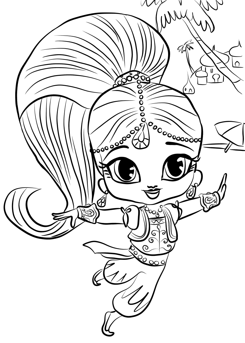 Samira from Shimmer and Shine coloring page - ColouringPages