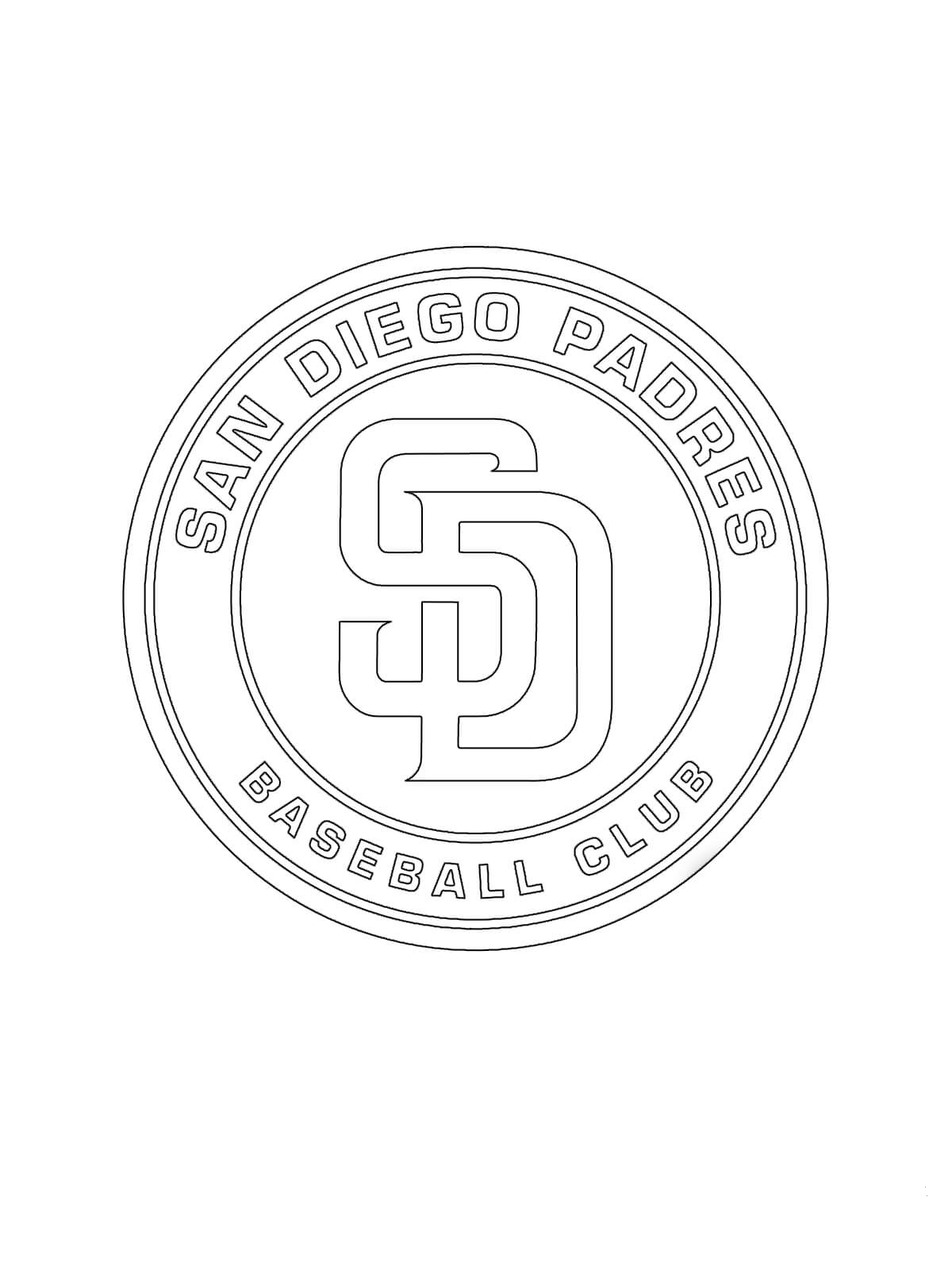 San Diego Padres Logo coloring page - ColouringPages