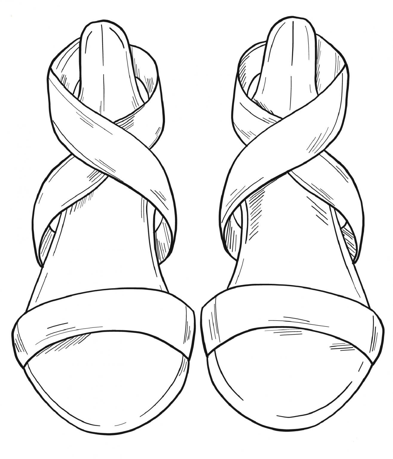 Sandals coloring page - ColouringPages