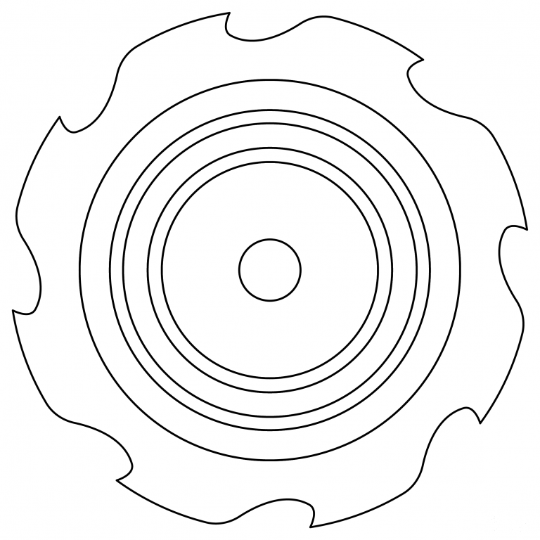 Saw Blade coloring page - ColouringPages