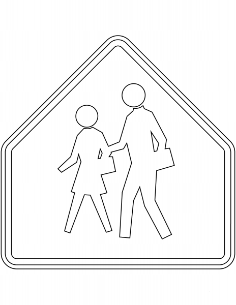 "School" Sign in the USA coloring page - ColouringPages
