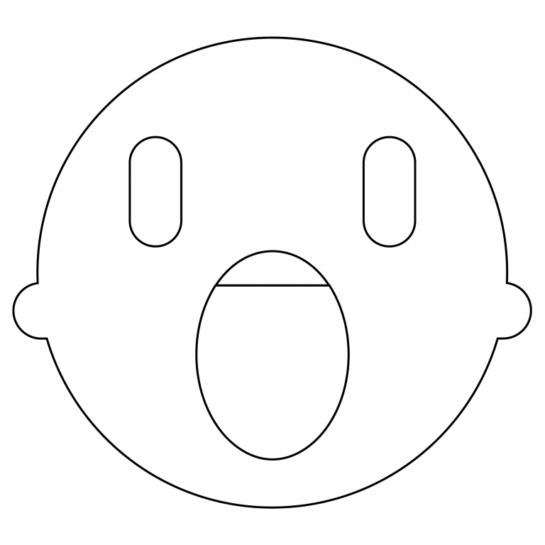 Scream in Fear Face Emoji coloring page - ColouringPages