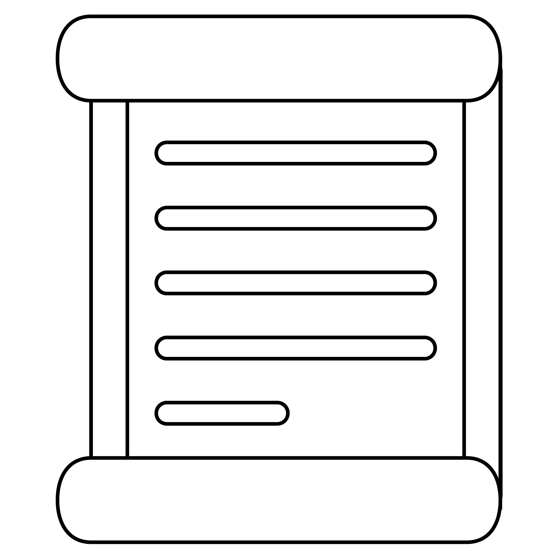 Scroll Emoji coloring page - ColouringPages