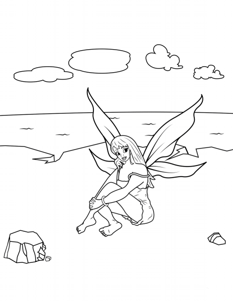 Sea Fairy coloring page - ColouringPages