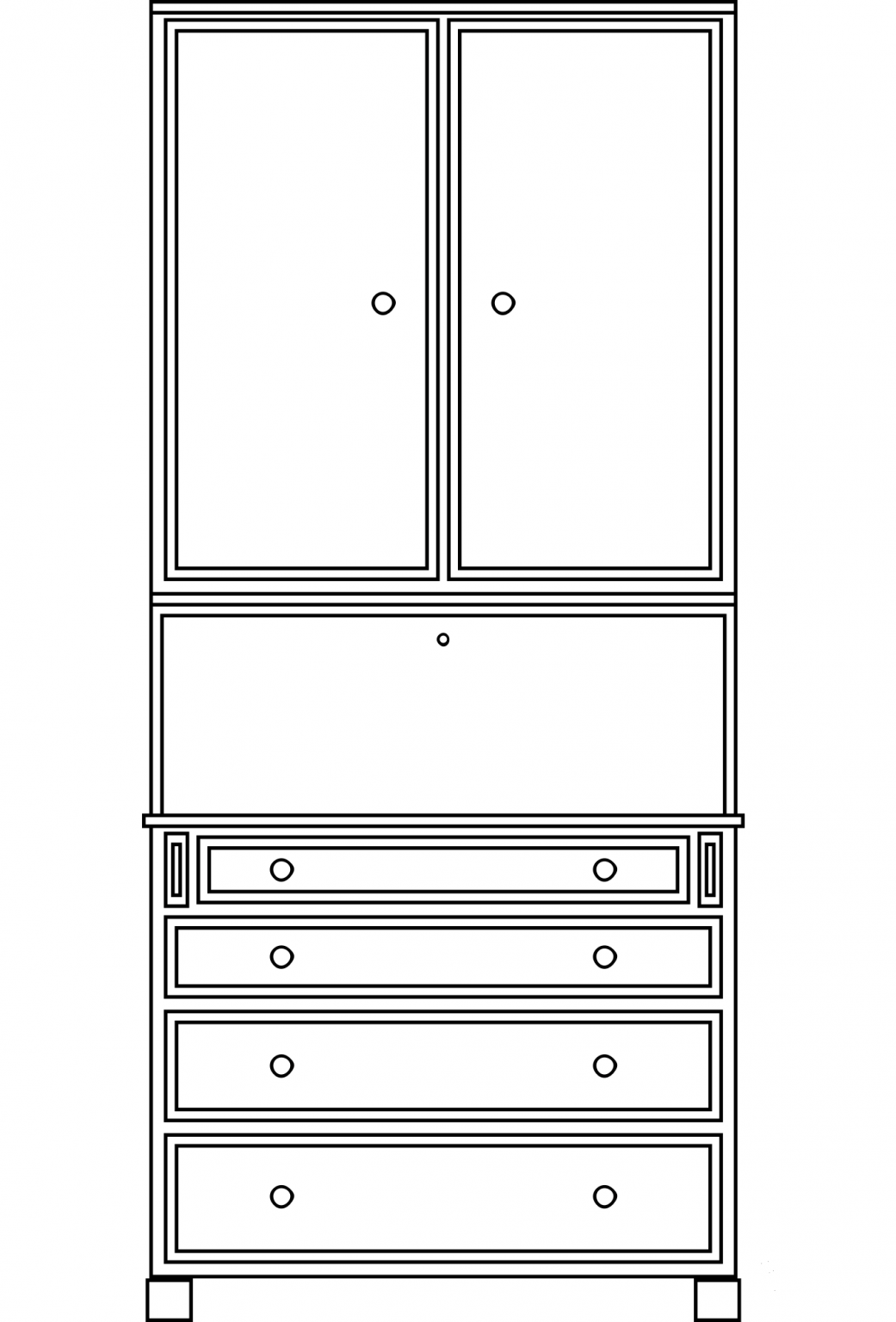 Secretary Desk coloring page - ColouringPages