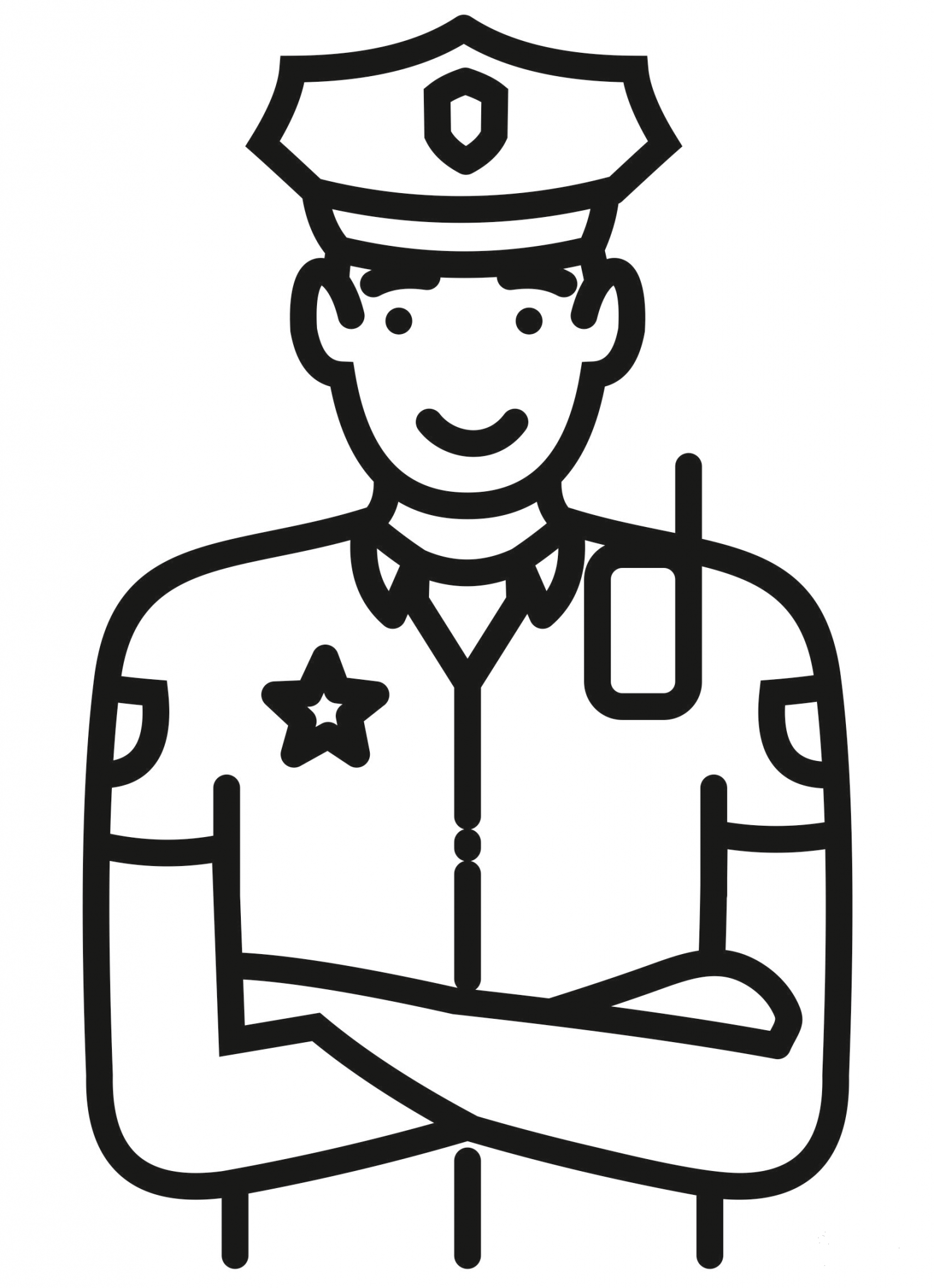 Security Guard coloring page - ColouringPages