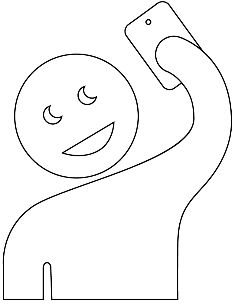 Selfie coloring page - ColouringPages