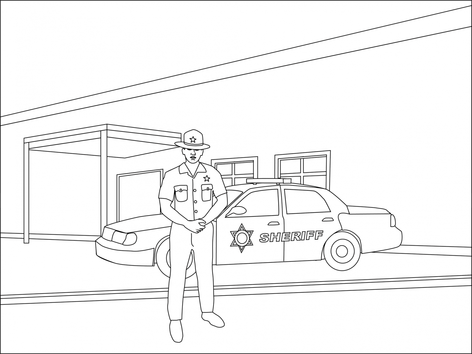 Sheriff coloring page - ColouringPages