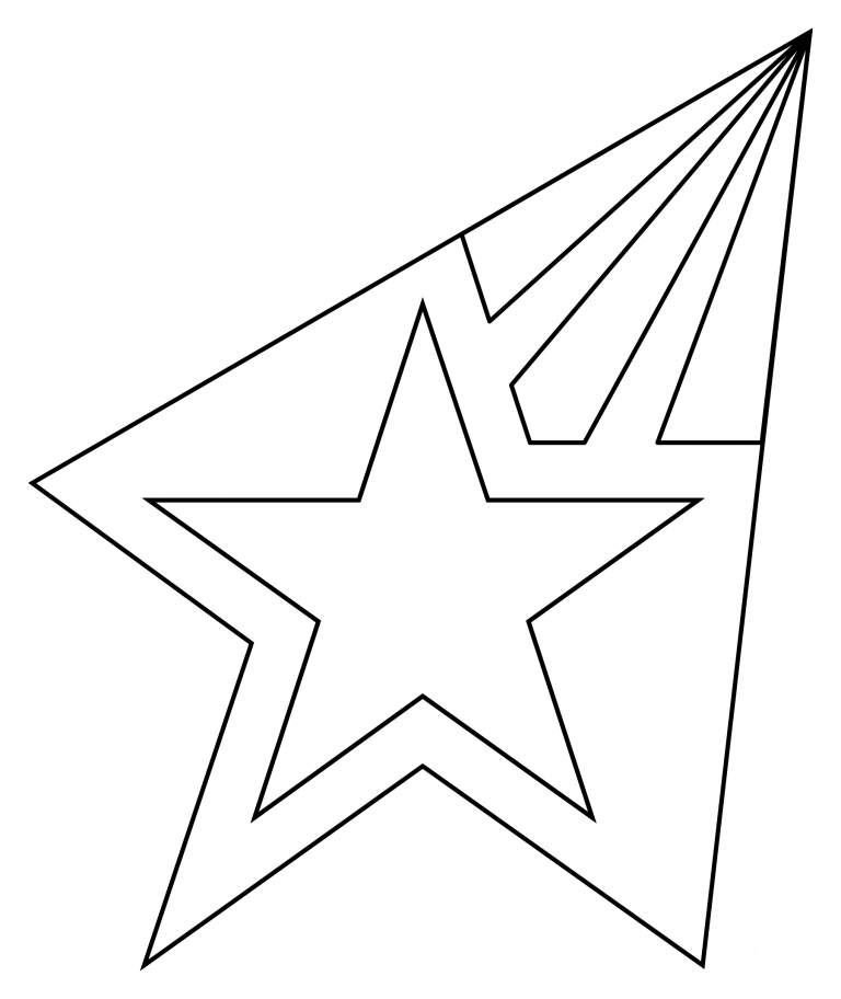 Shooting Star coloring page - ColouringPages