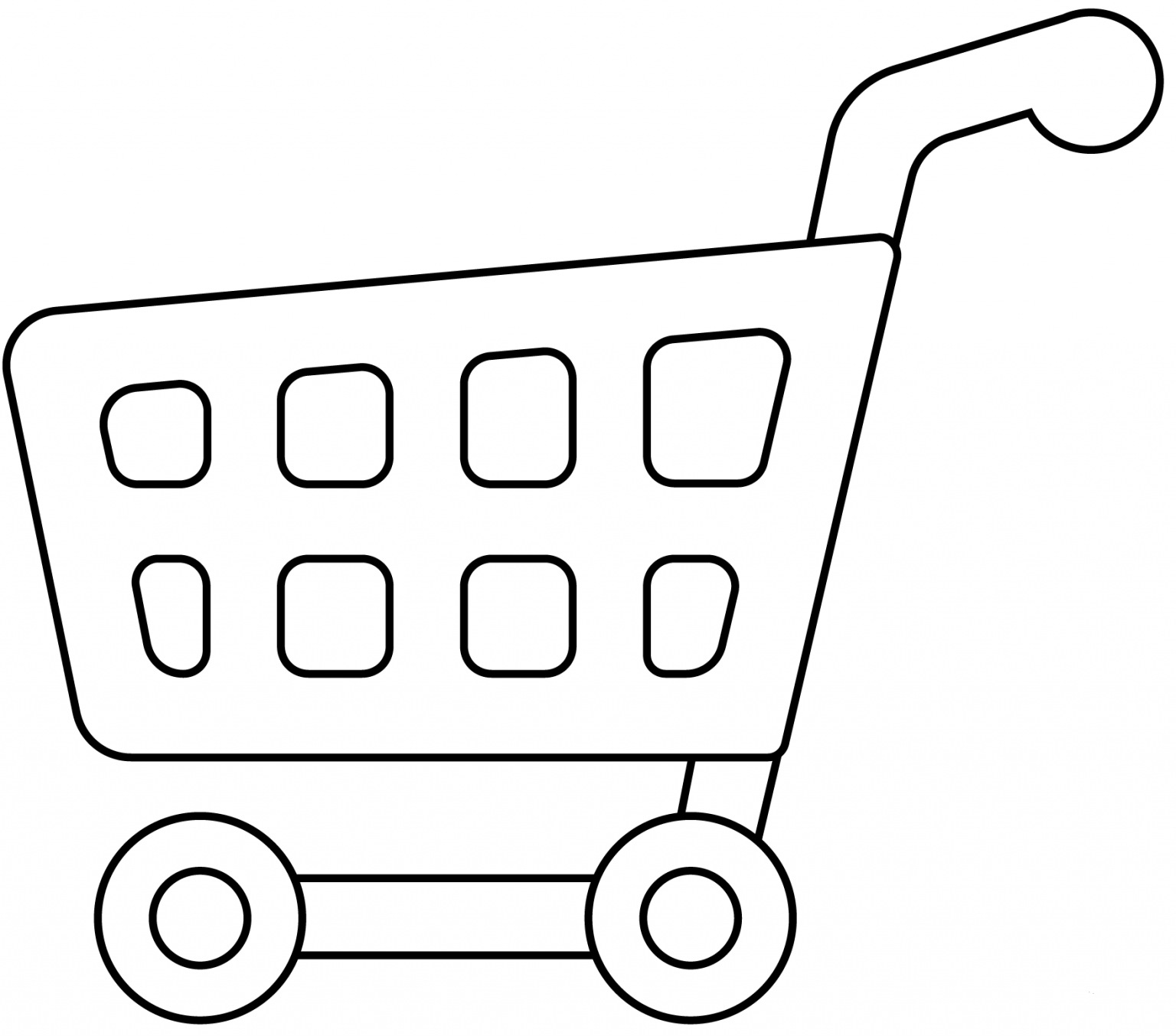 Shopping Cart Emoji coloring page - ColouringPages