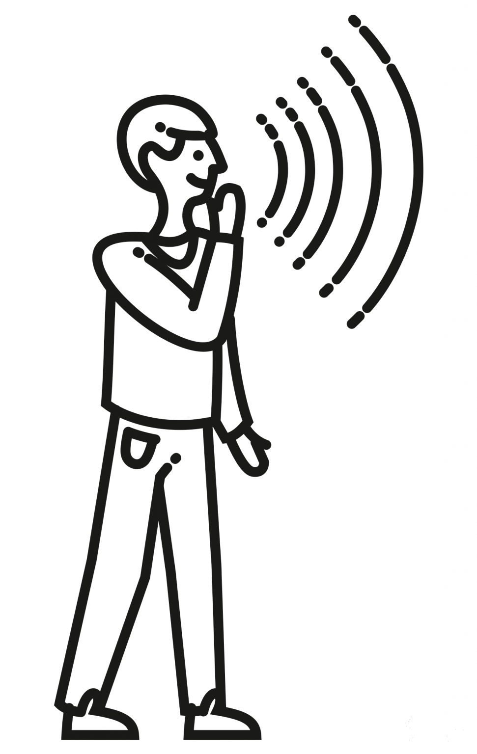 Shout coloring page - ColouringPages