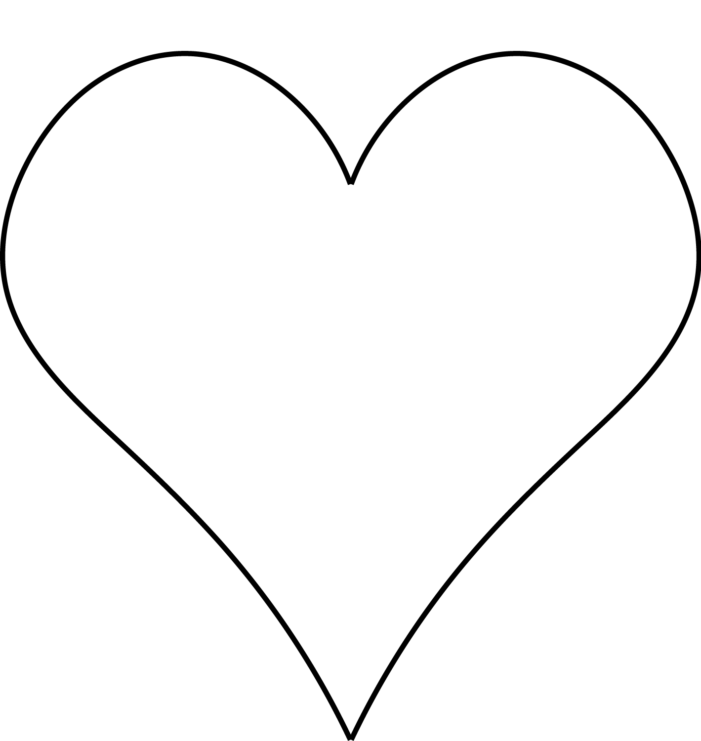 Simple Heart coloring page - ColouringPages