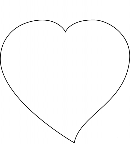Simple Heart Shape coloring page - ColouringPages