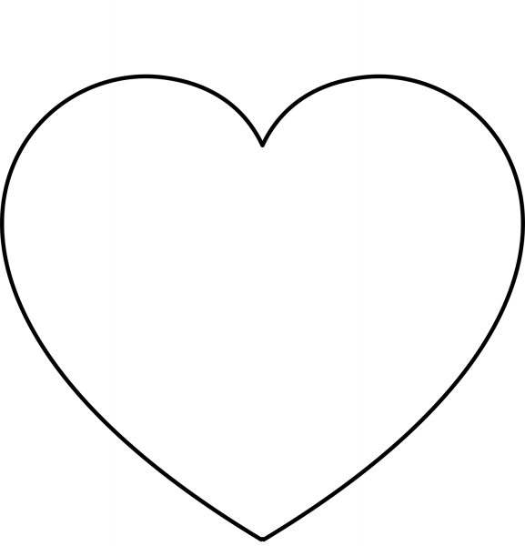 Simple Heart Template coloring page - ColouringPages
