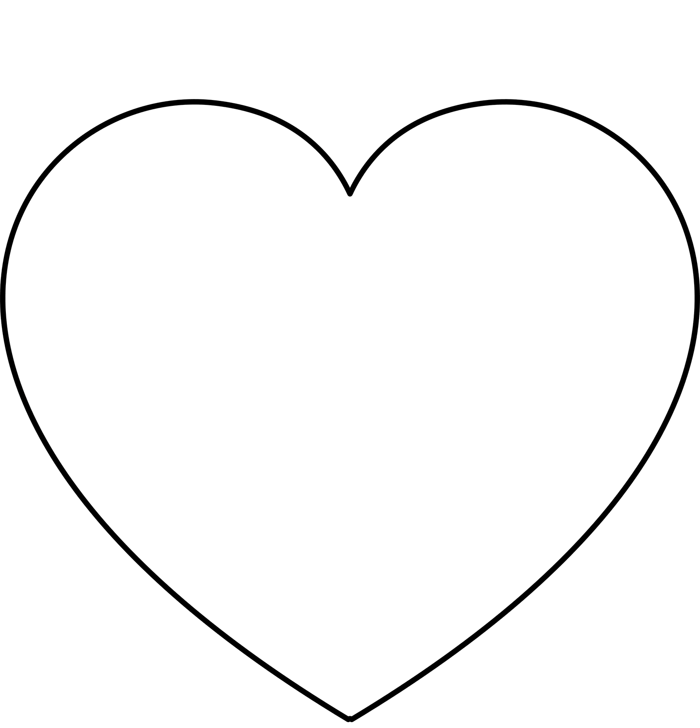 Simple Heart Template coloring page - ColouringPages