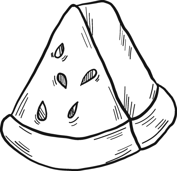 Slice of Watermelon coloring page - ColouringPages