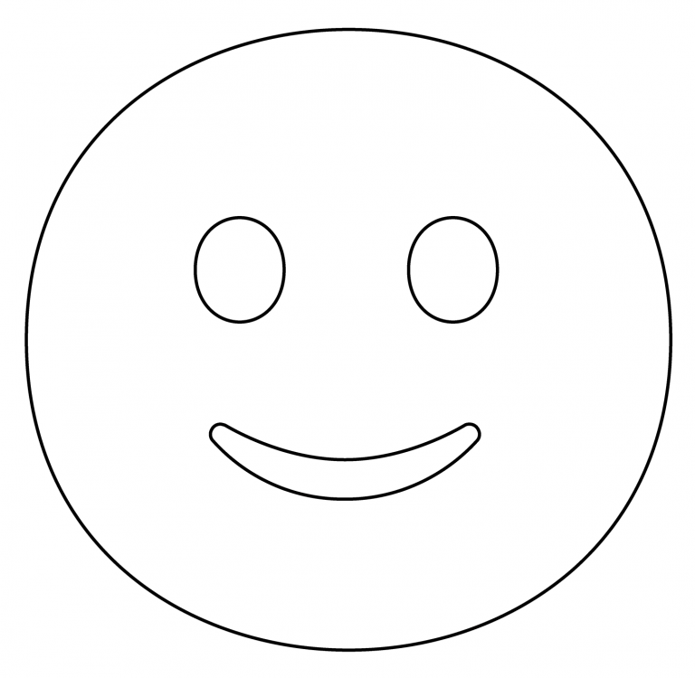 Slightly Smiling Face Emoji coloring page - ColouringPages