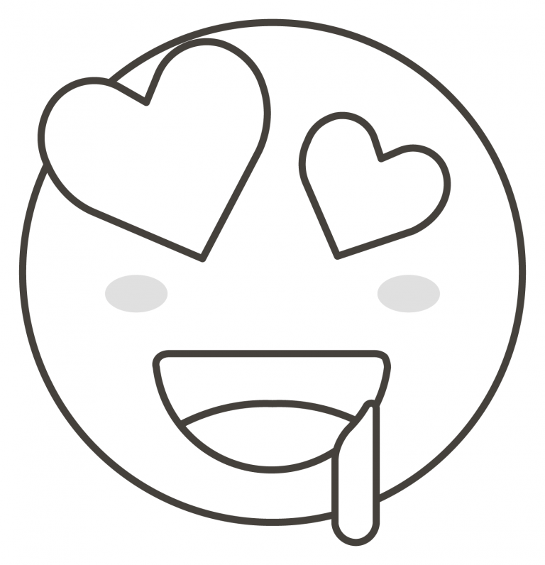 Smiling Face with Heart Eyes coloring page - ColouringPages