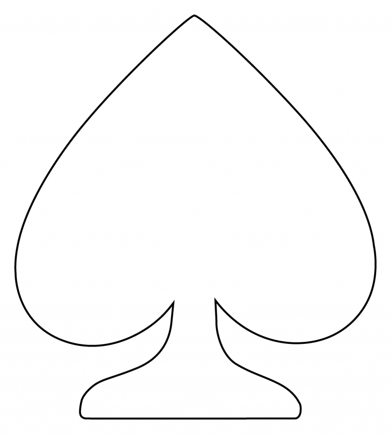 Spade Suit Emoji coloring page - ColouringPages