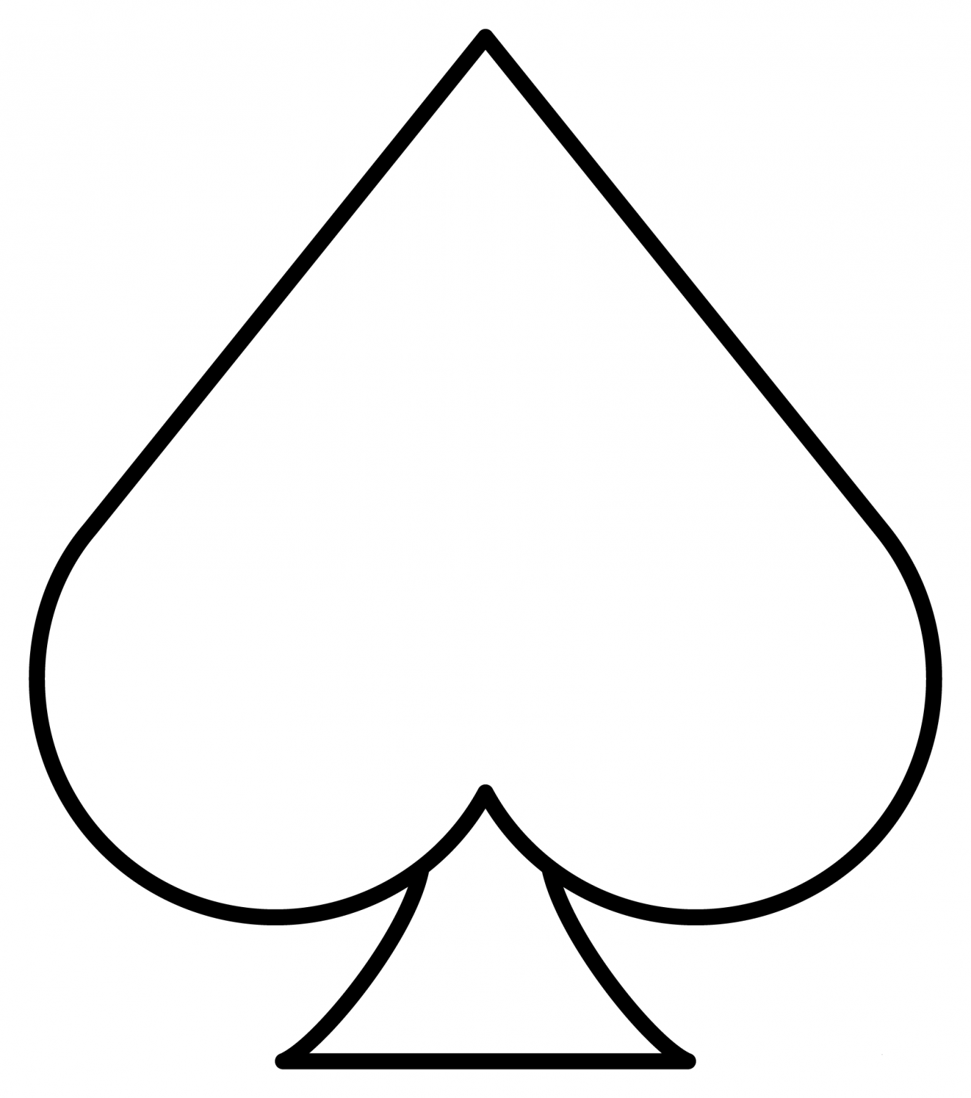 Spade Suit Emoji coloring page - ColouringPages