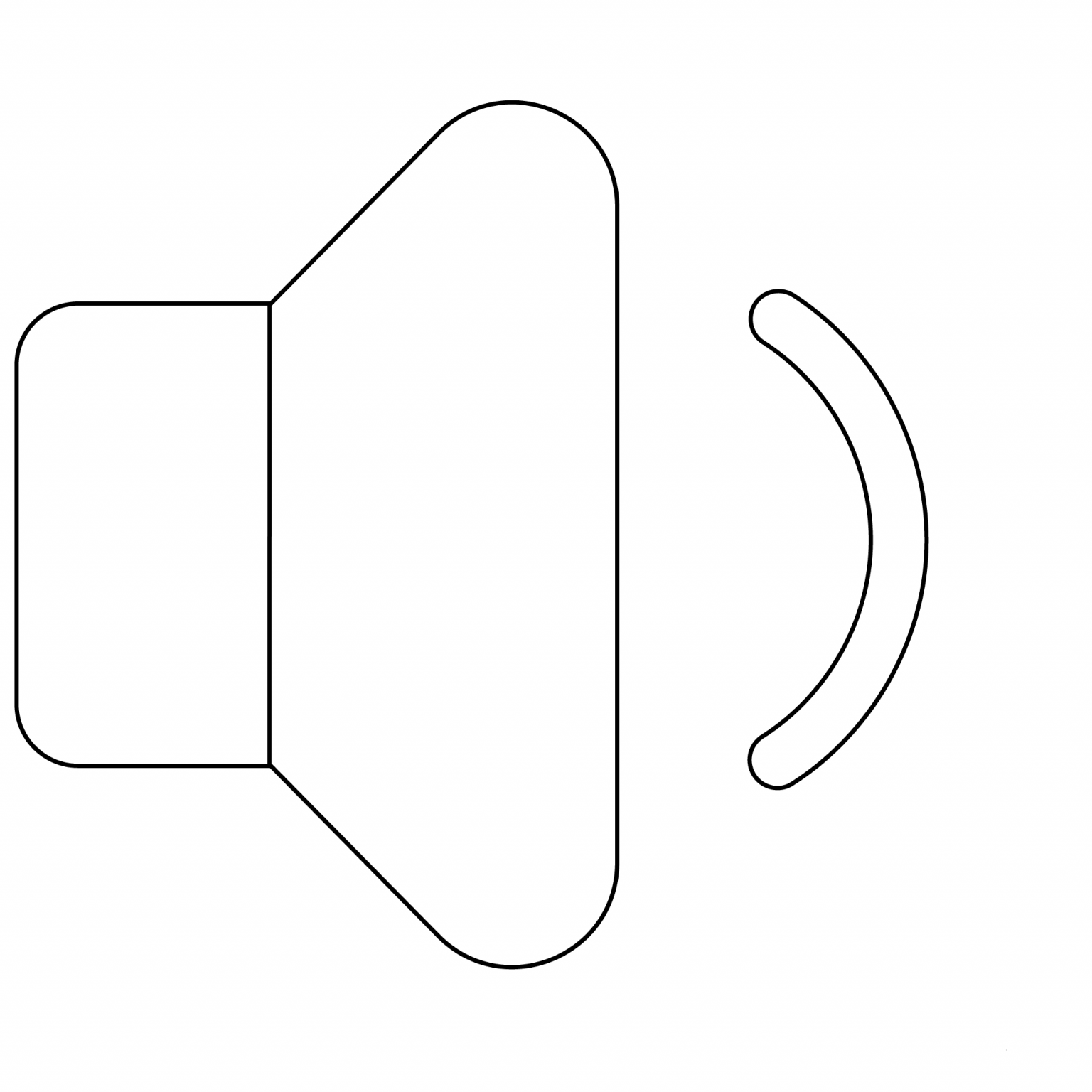 Speaker with One Soundwave Emoji coloring page - ColouringPages