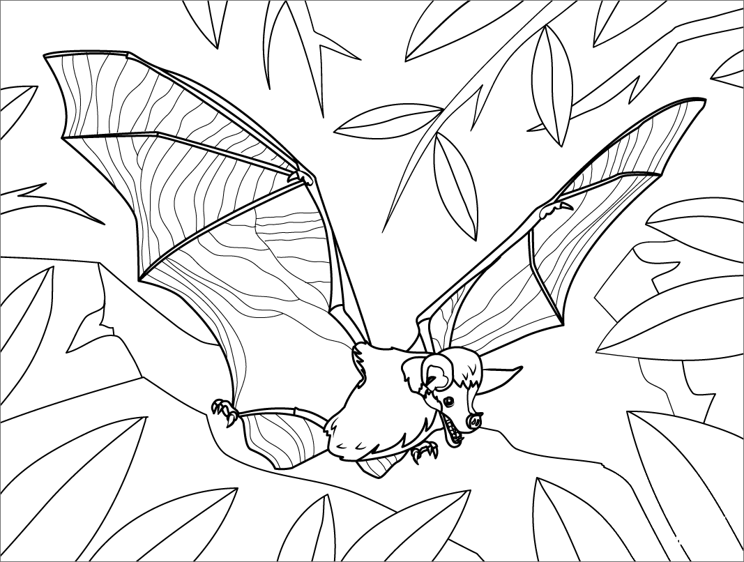 Spectral Bat coloring page - ColouringPages