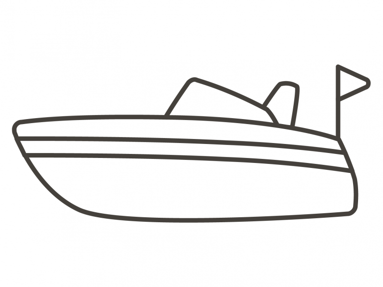 Speedboat coloring page - ColouringPages