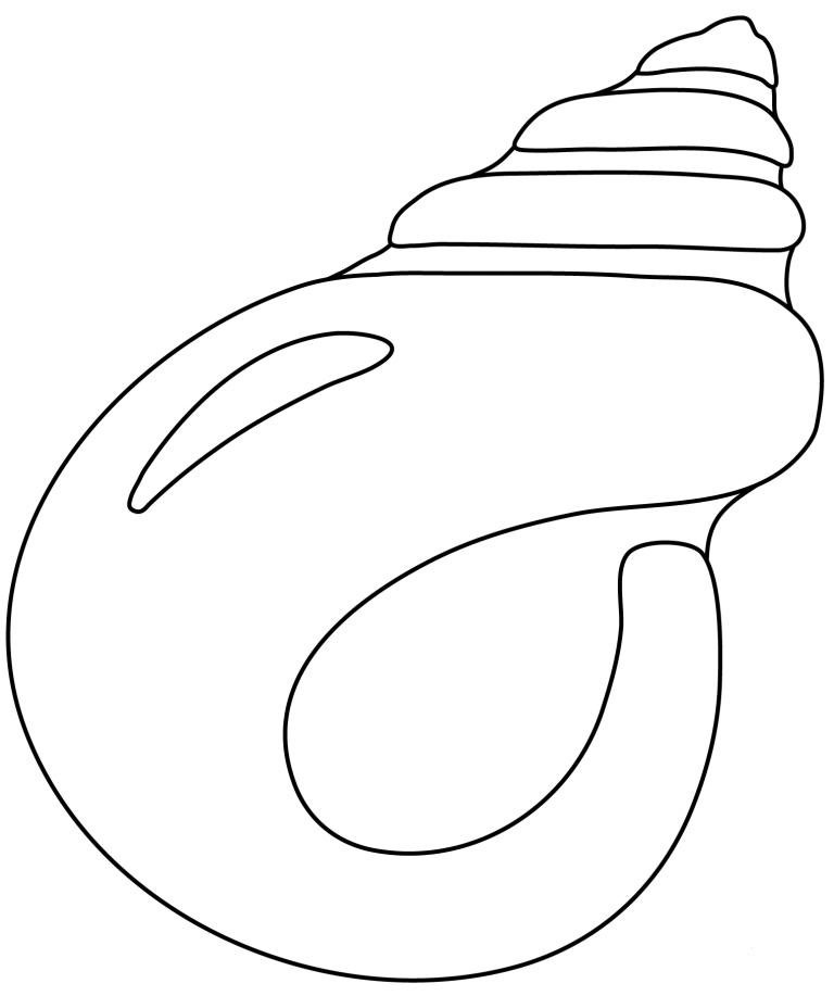 Spiral Shell Emoji coloring page - ColouringPages