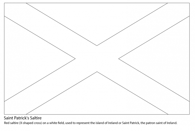 St. Patrick's Saltire coloring page - ColouringPages
