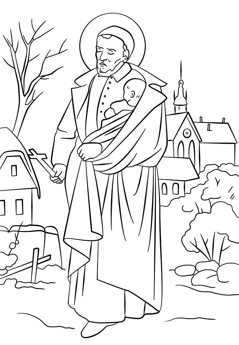 St. Vincent De Paul coloring page - ColouringPages
