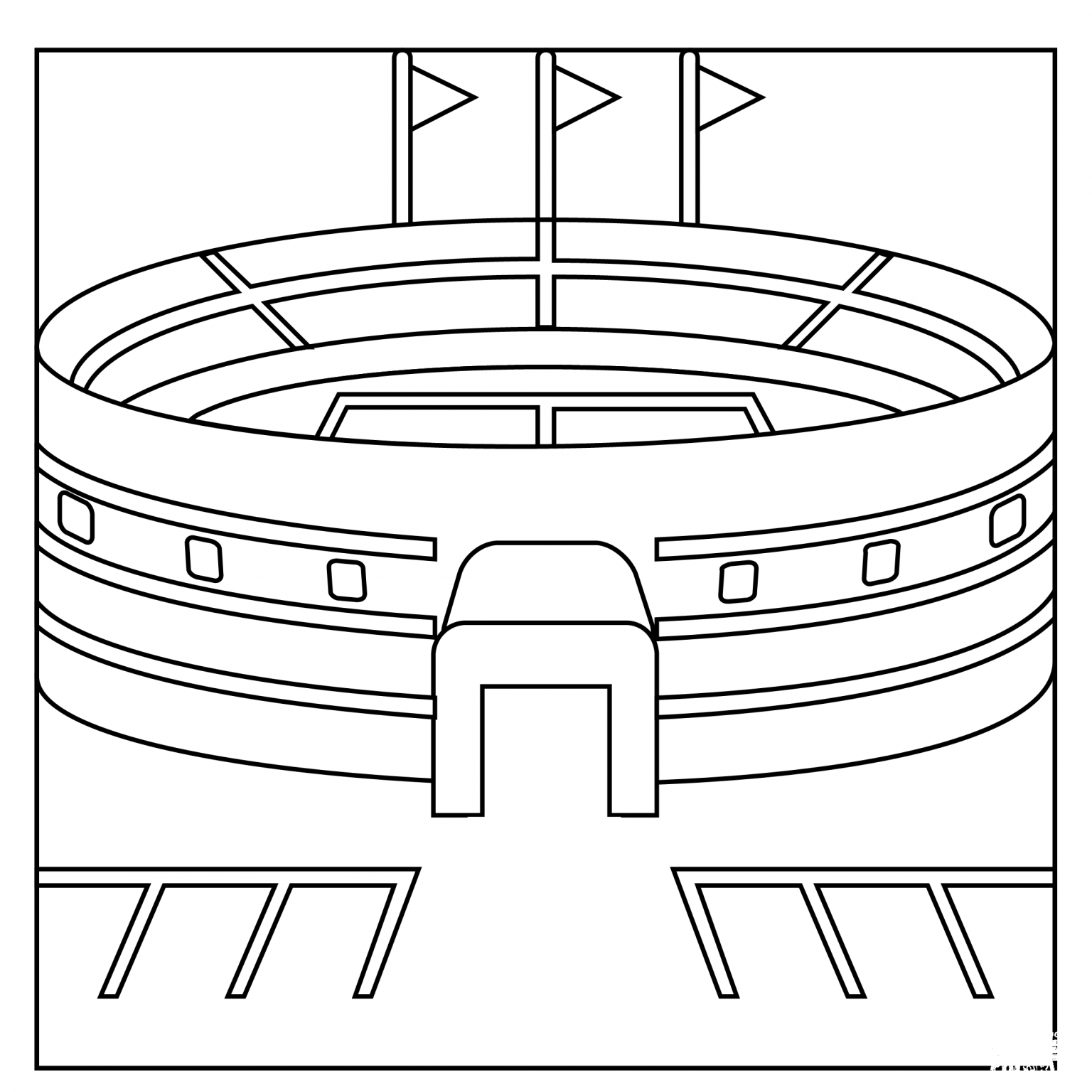 Stadium coloring page - ColouringPages