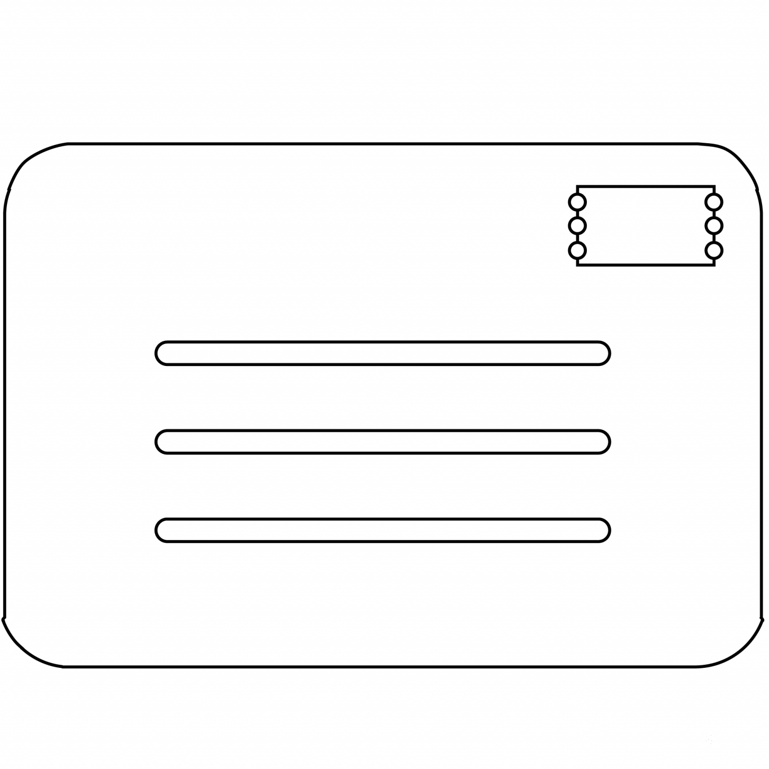 Stamped Envelope Emoji coloring page - ColouringPages