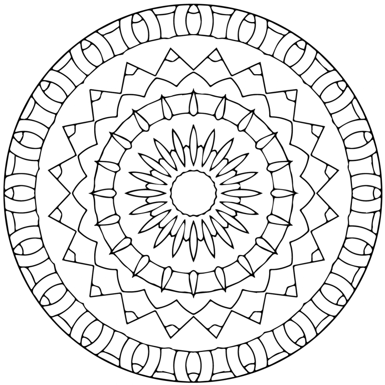 Star Mandala coloring page - ColouringPages