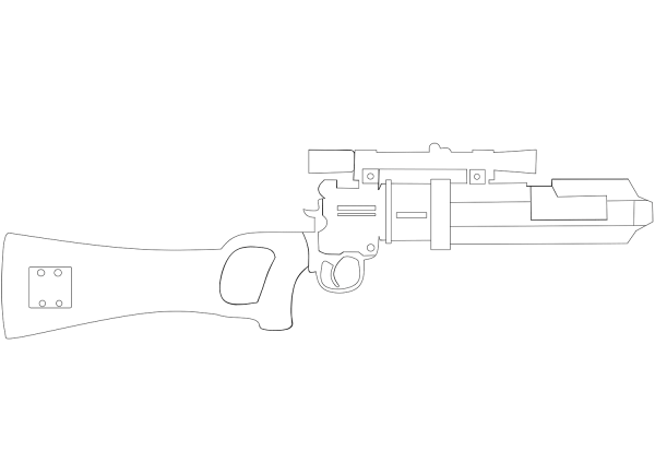 Star Wars EE-3 Blaster Rifle coloring page - ColouringPages