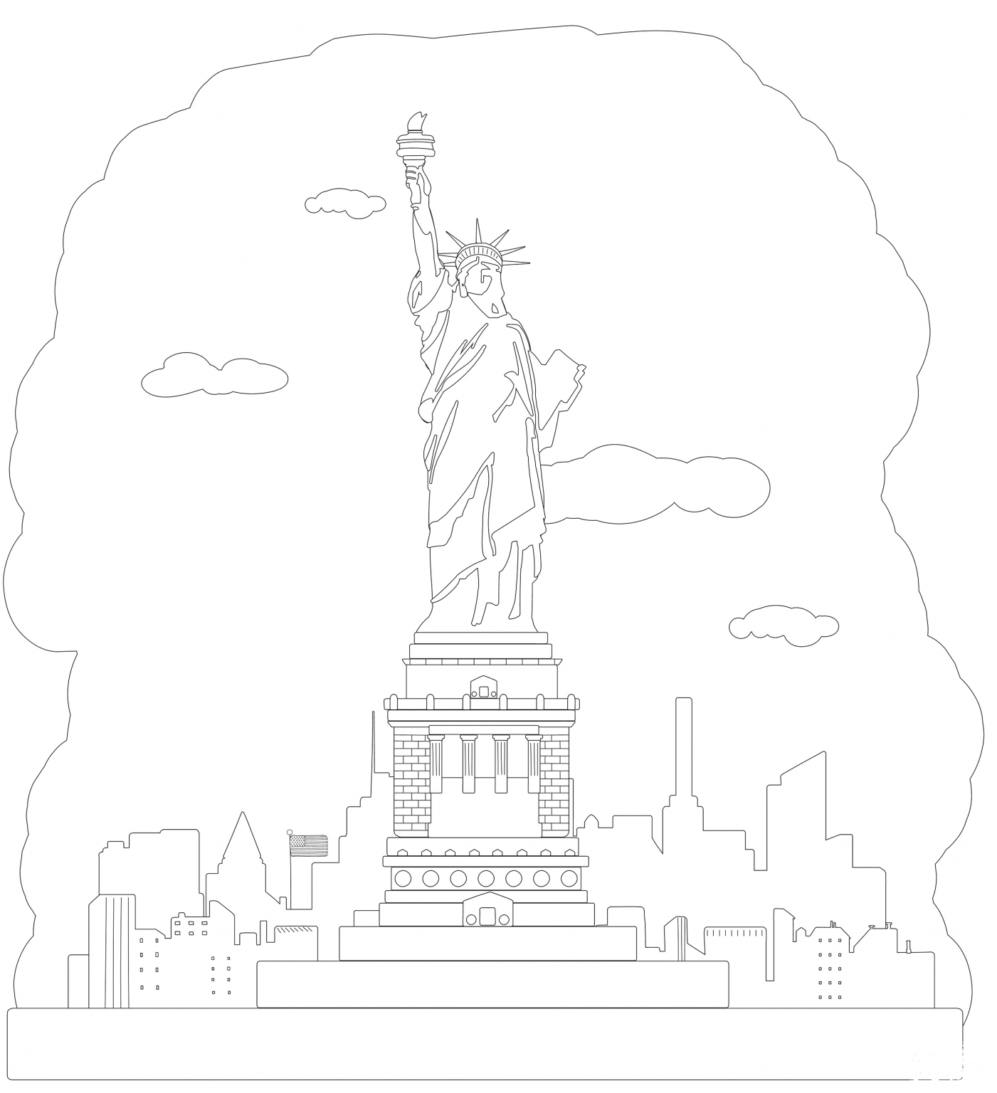 Statue of Liberty coloring page - ColouringPages