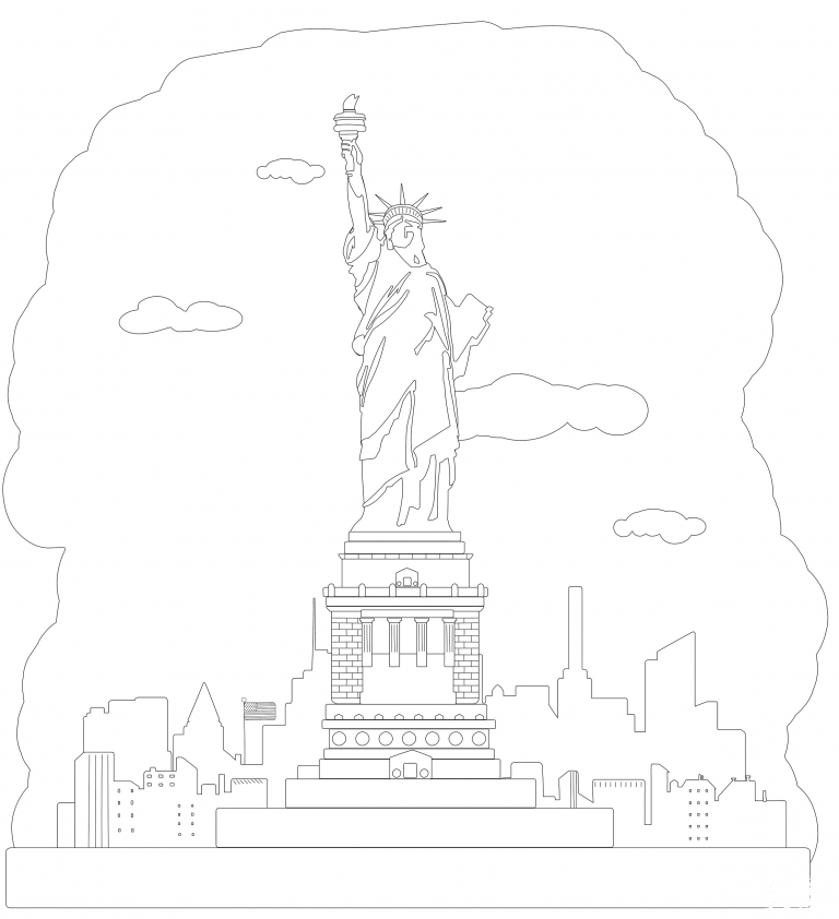 Statue of Liberty coloring page - ColouringPages