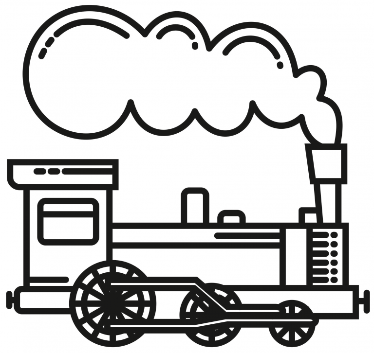 Steam Locomotive coloring page - ColouringPages