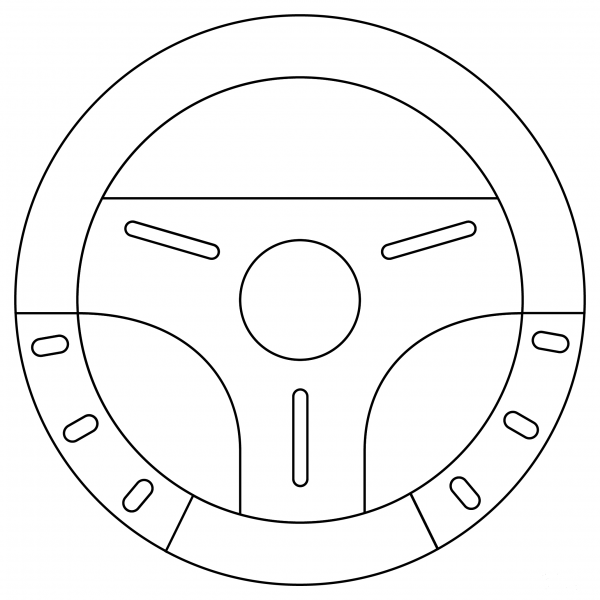 Steering Wheel coloring page - ColouringPages