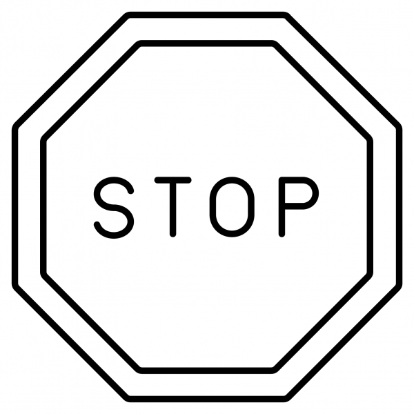 Stop Sign Emoji coloring page - ColouringPages