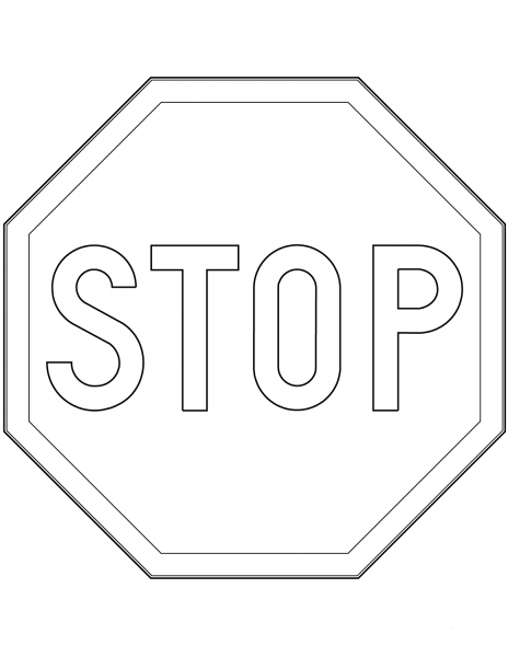 "Stop" Sign in Finland coloring page - ColouringPages