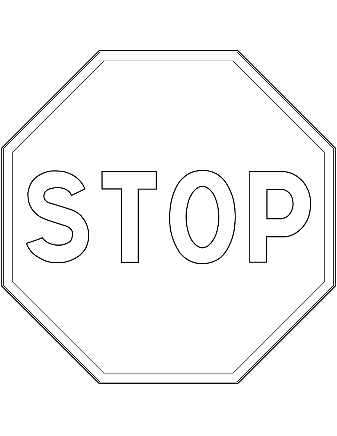 "Stop" Sign in France coloring page - ColouringPages