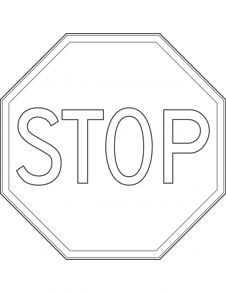 "Stop" Sign in the Netherlands coloring page - ColouringPages